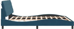 Rám postele s LED bez matrace modrý 180 x 200 cm samet 3213871