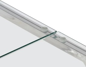 vidaXL Konferenční stolek nerezová ocel a tvrzené sklo [349946] Barva: Stříbrná