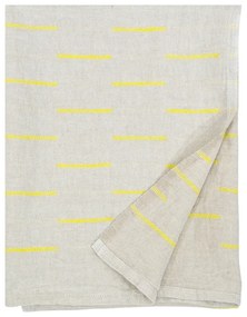 Lněný ručník Paussi, len-žlutý, Rozměry  95x180 cm
