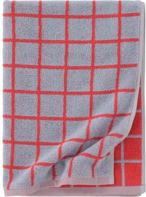 Červený/světle modrý bavlněný ručník 50x70 cm Grid – Jotex