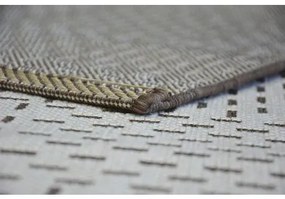 koberec FLAT 48722/608 Dvoubarevná KRÉM hnědý velikost 200x290 cm | krásné koberce cz