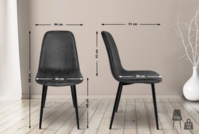 Jídelní židle Shipley - 4 ks - umělá kůže | černé