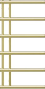 Mexen Jukon, topné těleso 988 x 500 mm, 364 W, zlatá lesklá, W116-0988-500-00-50