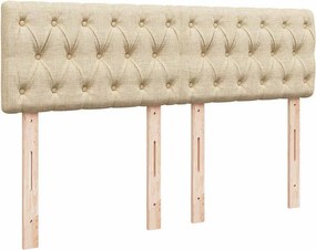 Box spring postel s matrací krémová 160x200 cm textil 3287519