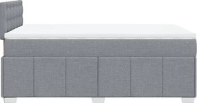 Box spring postel s matrací světle šedá 120x190 cm textil 3289321
