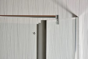 ARTTEC Sprchový kout rohový jednokřídlý MOON D 15 čiré sklo 106 - 111 x 76,5 - 78 x 195 cm
