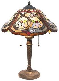 Stolní lampa Tiffany FLOWERS Clayre &amp; Eef 5LL-7808