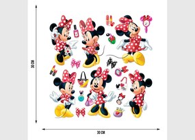 Dětská samolepka na zeď Minnie Mouse, Disney | 30 x 30 cm | DDKS 3813
