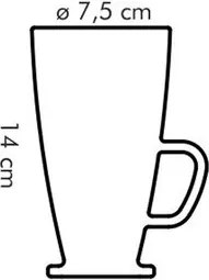 TESCOMA Skleněný hrnek latté macchiato CREMA 300 ml