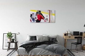 Obrazy na plátně brána hokej 140x70 cm