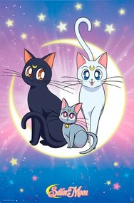 Plakát, Obraz - Sailor Moon - Luna, Artemis & Diana, (61 x 91.5 cm)