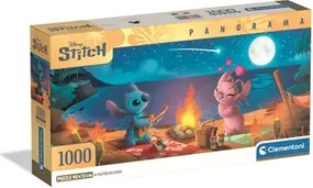 CLEMENTONI Puzzle Panorama Disney Stitch / 1000 dílků / od 14 let