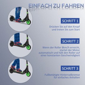 E-scooter Elektrická koloběžka 120W motor 6 km dojezd max. 8 km/h Elektrická koloběžka od 6 let zelená+bílá