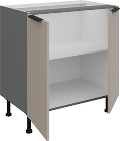 ARIA ta | dolní skříňka 80 D 2F policová | 80 cm | ANTI FINGERPRINT povrch | antracit/béžová