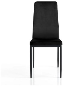 Černé sametové jídelní židle v sadě 2 ks Fefè – Tomasucci