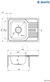 Deante Dřez Xylo s odkapávačem, nerez - ZEX 311A