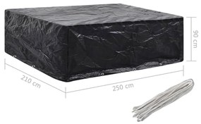 vidaXL Marketos Plachty na zahradní nábytek 2 ks 8 oček 250 x 210 x 90 cm
