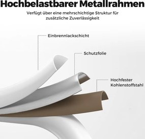 Costway Přenosný žebřík s polstrovaným madlem a protiskluzovými schůdky skládací