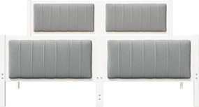 Rám postele s čelo Bílá a světle šedá 160 x 200 cm 3394312