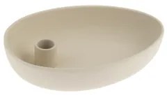 Keramický svícen Lidatorp Oval Beige 21x14 cm Storefactory Scandinavia