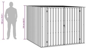 vidaXL Marketos Zahradní přístřešek hnědý 195 x 198 x 159 cm pozinkovaná ocel