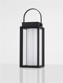 NV 9002862 Venkovní stolní lampa VERHAAL černý hliník a čiré sklo LED 2W 3000K 3,7V 360st. IP54 solární / USB kabel / vypínač na těle - NOVA LUCE