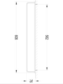 OMNIRES DA70216BL- Nástěnný věšák na ručníky DARLING 61 cm polomatná černá