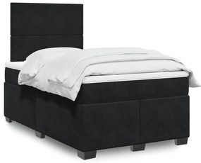 Box spring postel s matrací černá 120 x 200 cm samet 3290878