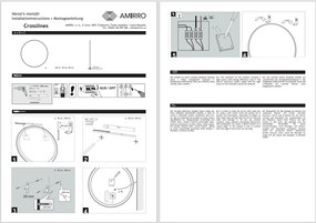 Zrcadlo kruh kulaté na zeď do pokoje do ložnice do předsíně a na chodbu do koupelny nalepovací CROSSLINES ⌀ 60 cm s LED podsvíceným zdobeným okrajem 411-071