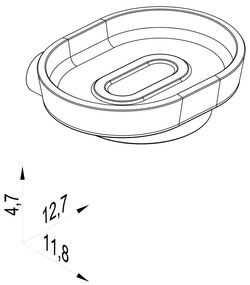 METAFORM MIDA mýdlenka, mléčné sklo, chrom MA002