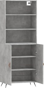 Skříň highboard betonově šedá 69,5x34x180 cm kompozitní dřevo 3189225