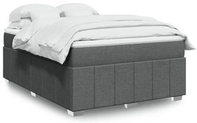 Box spring postel s matrací tmavě šedý 140 x 190 cm textil 3285471
