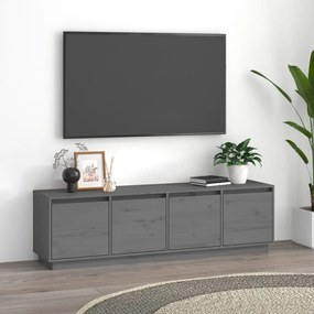 814396 vidaXL TV skříňka šedá 156 x 37 x 45 cm masivní borové dřevo