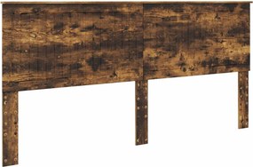 Rám postele Kouřový dub 200 x 200 cm Masivní borové dřevo 3410969