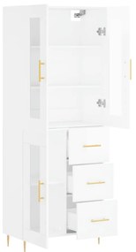 Skříň highboard lesklá bílá 69,5 x 34 x 180 cm kompozitní dřevo - Default Title