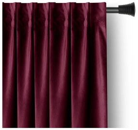 Vínový sametový dimout závěs 140x245 cm Pleat – Restilo