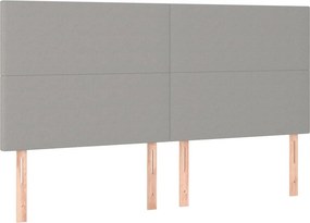 Box spring postel s matrací světle šedá 160 x 200 cm textil 3137005
