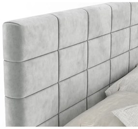 Světle šedá boxspring postel s úložným prostorem 180x200 cm Ava – Maison de Rêve