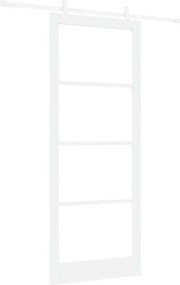 Posuvné dveře 93 x 232 cm Masivní borové dřevo a sklo Bílá 3332236