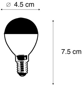 Sada 5 stmívatelných LED vláknových žárovek E14 P45 černé 300lm 2700K