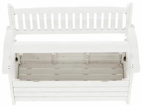 Kondela Zahradní lavička, bílá, 123,5 cm, DILKA
