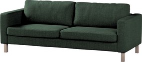 Potah na pohovku IKEA  Karlstad 3-místná, nerozkládací, krátký barva zelená látka pletený vzor