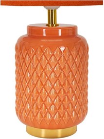 Oranžová keramická stolní lampa s textilním stínidlem (výška 44 cm) – Mauro Ferretti