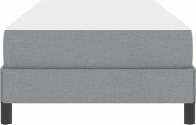 Postel s boxspringem Světle šedá 100 x 200 cm textil 3398465