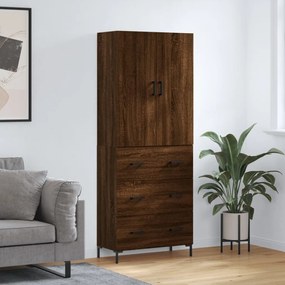 Skříň highboard kouřový dub 69,5 x 34 x 180 cm kompozitní dřevo