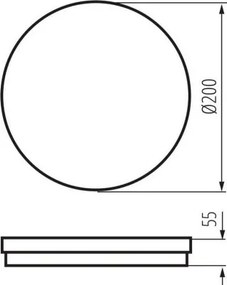 LED svítidlo Kanlux BENO ECO 12W CCT O W bílé 12W 3000K/4000K/6500K IP65 38380
