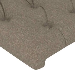 Čelo postele s LED taupe 83 x 16 x 118/128 cm textil 3124362