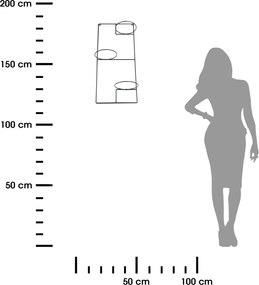 NÁSTĚNNÝ DRŽÁK NA KVĚTINÁČ SIMPLY 71X31X17 CM ČERNÁ