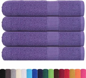 Saunové osušky FROGN 4 ks fialové 80x200 cm 360 g/m² 136888