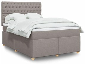 Box spring postel s matrací taupe 160x200 cm textil 3291342